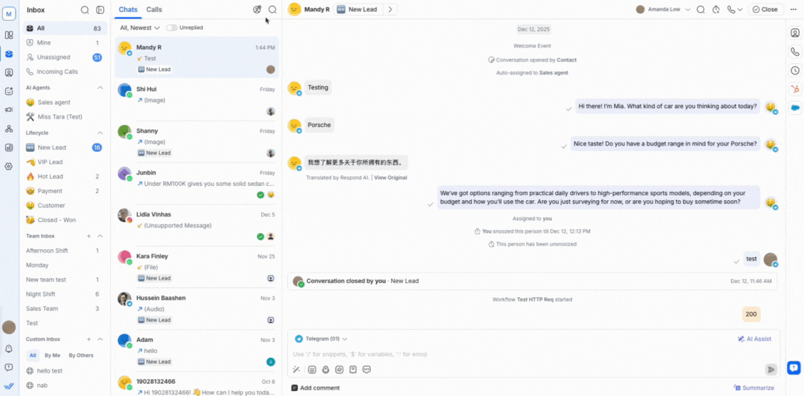 Managing Contacts in Inbox