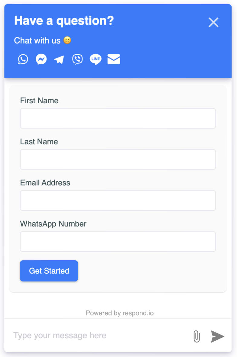 Website Chat Widget Quick Start