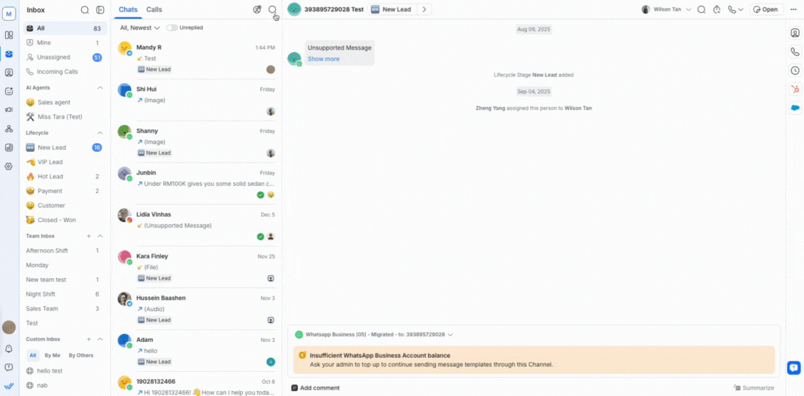 Managing Contacts in Inbox